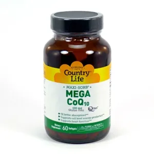 Country Life CoQ-10 Mega Q-Gel® -- 100 mg - 60 Softgels Ingredients ...