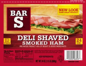 Diet info for Bar S Deli Shaved Smoked Ham, 24 Oz. - Spoonful