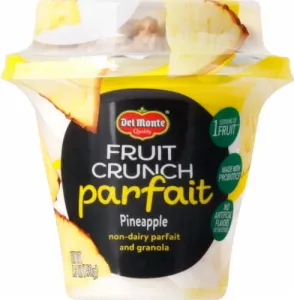 Diet info for Del Monte Fruit Crunch Parfait Pineapple Coconut, 5.3 oz ...