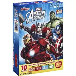 Diet info for Kelloggs Fruit Flavored Snacks, Marvel Avengers Assemble ...