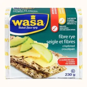 Diet info for Wasa Fibre Rye Crispbread - Spoonful