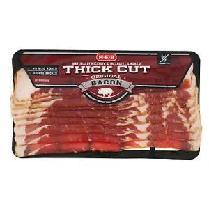 Vegan? H-E-B ORIGINAL THICK CUT BACON, 12 OZ | Spoonful