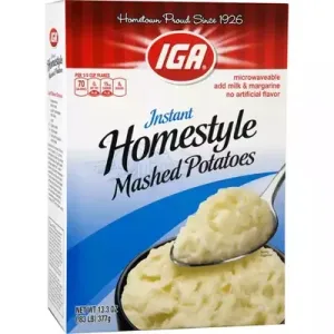 IGA Potatoes Mashed Homestyle Box Ingredients | Spoonful