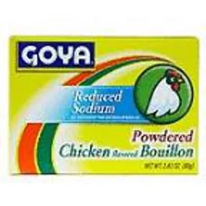 Diet info for Goya Powdered Chicken Flavored Bouillon Reduced Sodium ...
