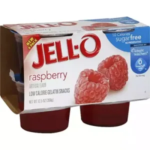 Diet info for Jell-O Sugar Free Ready to Eat Raspberry Gelatin, 4 ct ...