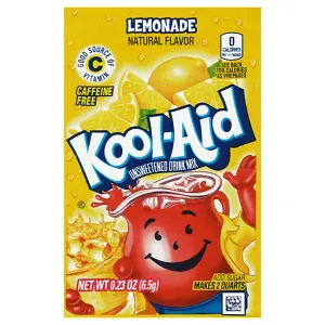 Diet info for Kool-Aid Unsweetened Lemonade Powdered Drink Mix ...