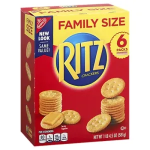 Diet info for RITZ Crackers, Original Flavor, 1 Family Size Box - Spoonful