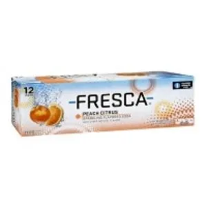 Diet info for Fresca Peach Soda Sparkling Flavored Soda Pop Soft Drink ...
