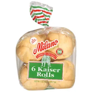 Milano Jumbo Kaiser Rolls, 6 ct, 16 oz Ingredients | Spoonful