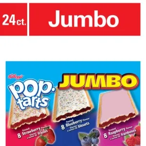 Diet info for Kellogg's Pop-Tarts Jumbo Variety Pack, 24 Count, 1.2kg ...