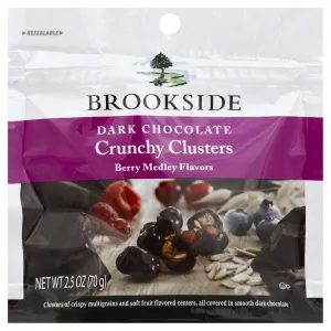 Diet info for Brookside Foods Brookside Dark Chocolate, 2.5 oz - Spoonful