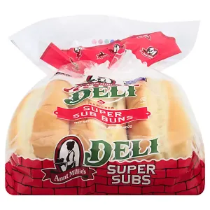 Diet info for Aunt Millie's Deli Super Sub Buns, 6 ct., 17 oz. - Spoonful