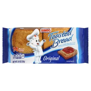 Bimbo Pan Tostado Blanco, Original Toasted White Bread , 14 count ...