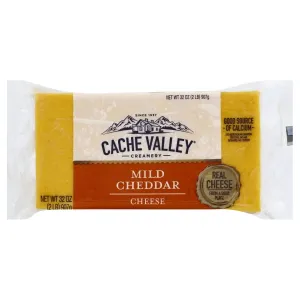 Diet info for Cache Valley® Creamery Mild Cheddar Cheese 32 oz. Brick ...
