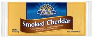 Diet info for SMOKED CHEDDAR PASTEURIZED PROCESS CHEDDAR CHEESE, SMOKED ...