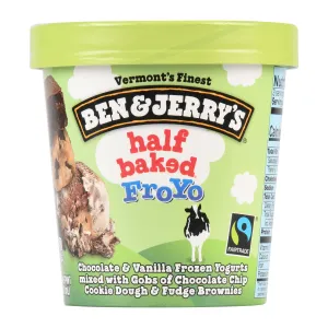 Diet info for HALF BAKED FROYO CHOCOLATE & VANILLA FROZEN YOGURTS MIXED ...
