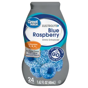 Great Value Blue Raspberry Electrolyte Drink Enhancer, 1.62 Fl. Oz ...
