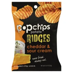 Diet info for Popchips Cheddar and Sour Cream Ridges Potato Chips ...