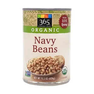 Diet info for 365 Everyday Value, Organic Navy Beans, 15 oz - Spoonful