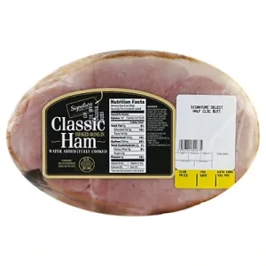 Diet info for Signature SELECT Ham Half Classic Butt Bone In - 10.25 Lb ...
