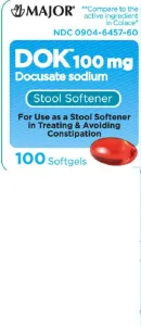 Major Dok 100 mg Docusate Sodium Ingredients | Spoonful