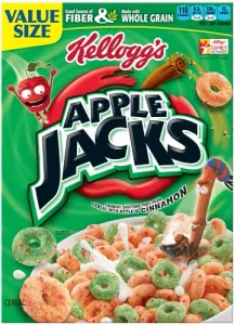 Kellogg's Apple Jacks, Breakfast Cereal, Original, Good Source of Fiber ...