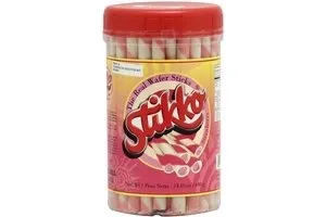 Diet info for Stikko Wafer Sticks Strawberry - Spoonful