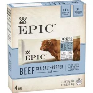 Diet info for EPIC Meat Bars Beef Sea Salt & Pepper - 5.2oz - Spoonful