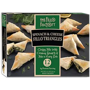 Diet info for The Fillo Factory Spinach Cheese Fillo Appetizers, 12 Oz ...