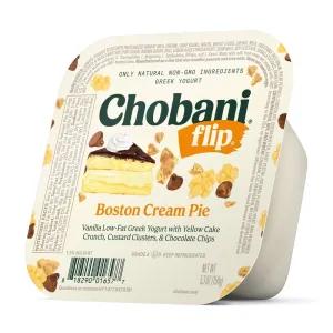 Diet info for BOSTON CREAM PIE VANILLA LOW-FAT GREEK YOGURT WITH YELLOW ...