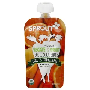 Diet info for ORGANIC VEGGIE & FRUIT SQUEEZABLE SNACKS - Spoonful