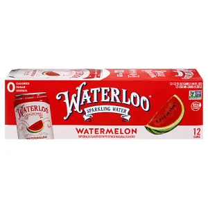 Diet info for WATERLOO WATERMELON SPARKLING WATER 12 OZ CANS, 12 PK ...