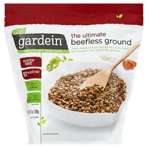 Diet info for Gardein Gluten-Free Ultimate Plant-Based Beefless Ground ...