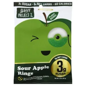Diet info for Project 7 Plant Based Sour Apple Rings Gummy Candy - Spoonful