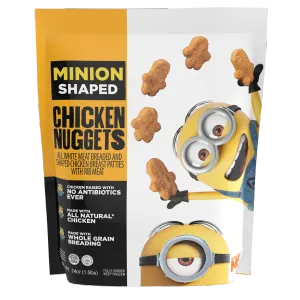 MINION SHAPED CHICKEN NUGGETS ALL WHITE MEAT BREADED AND SHAPED CHICKEN ...