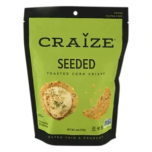 Diet info for Craize Extra Thin & Crunchy Seeded Toasted Corn Crisps ...