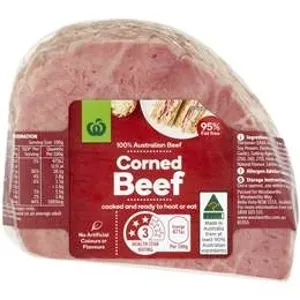 Woolworths Corned Beef Silverside Portion 600g - 1.3kg Ingredients ...