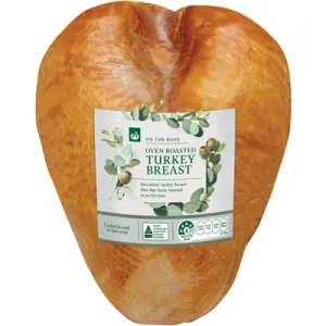 Woolworths On The Bone Oven Roasted Turkey Breast Ingredients | Spoonful