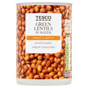Diet info for Tesco Green Lentils In Water 390G - Spoonful