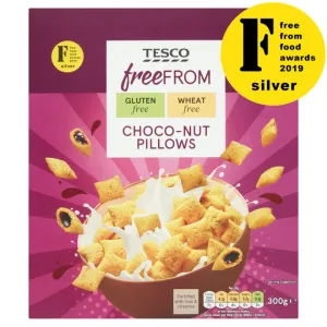Diet info for Tesco Free From Choco-Nut Pillows 300G - Spoonful