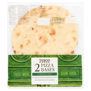 Diet info for Tesco Sourdough Pizza Base 2 Pack 220G - Spoonful