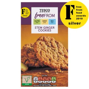 Diet info for Tesco Free From Stem Ginger Cookie 150G - Spoonful