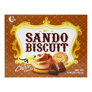 Crown Sando Biscuit - Choco Vanilla Flavour 161g Ingredients | Spoonful