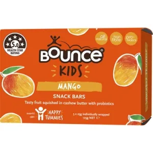 Diet info for Bounce Kids Mango Lunchbox Bars - Spoonful