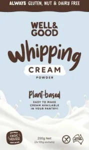 Diet info for Plant-Based Whipping Cream Powder Sachets - Spoonful