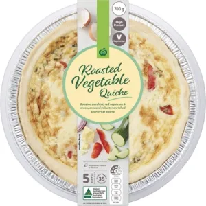 Diet info for Woolworths Roasted Vegetable Quiche - Spoonful