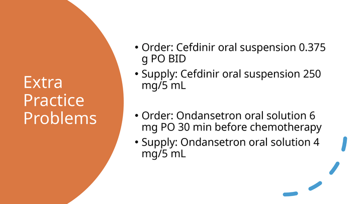Medication Calculations – Oral Meds - Presentious