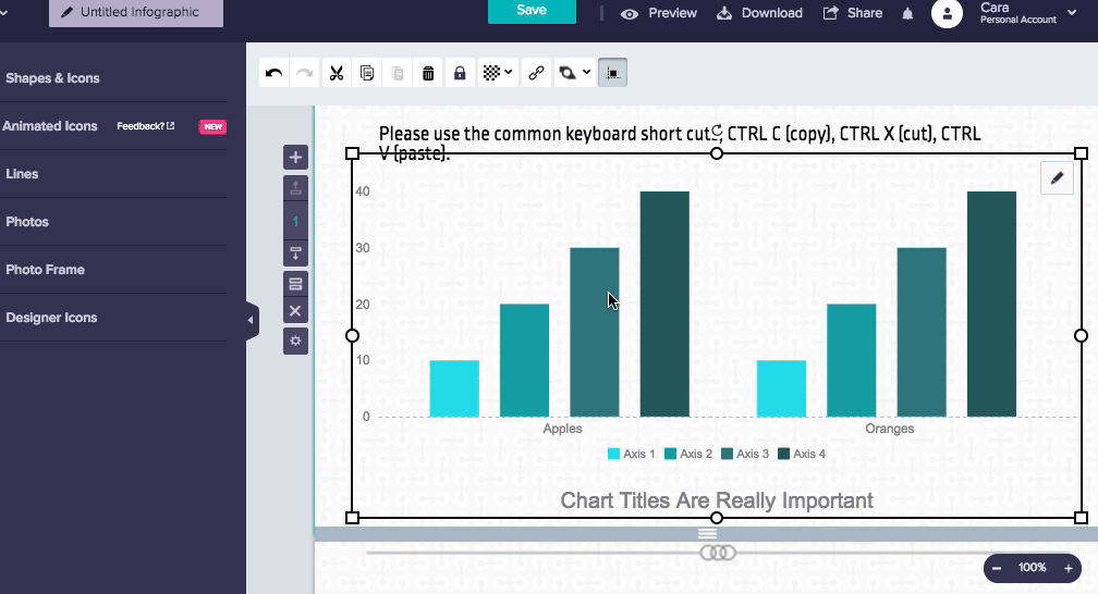 Editing The Column In Chart Or Map Piktochart Knowledge Base