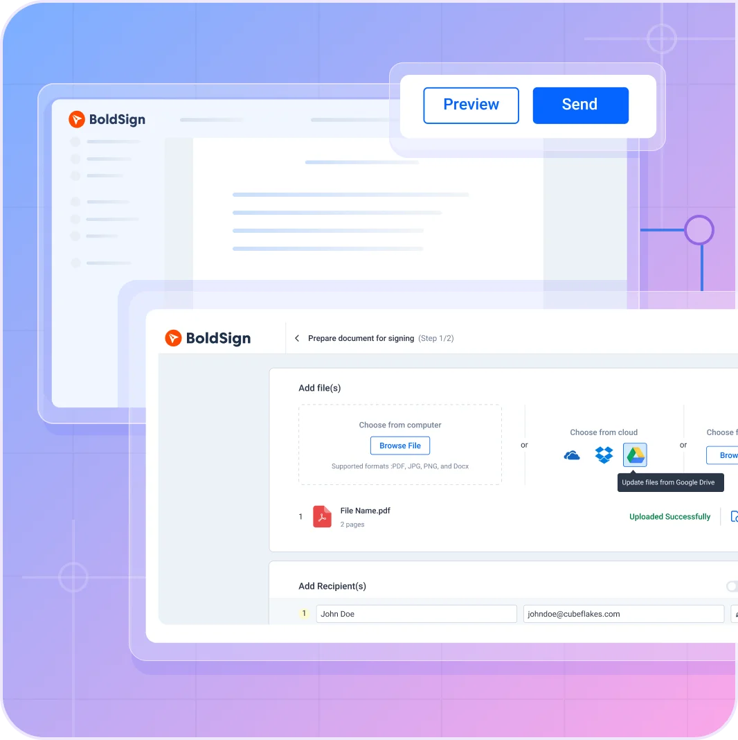 Integrate BoldSign eSignatures with Google Drive - BoldSign