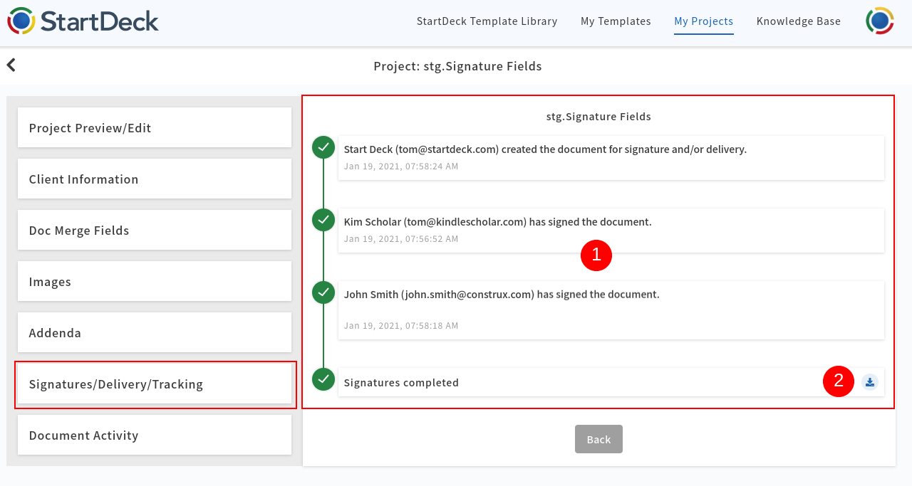 Signatures & Tracking | Knowledge Base | StartDeck